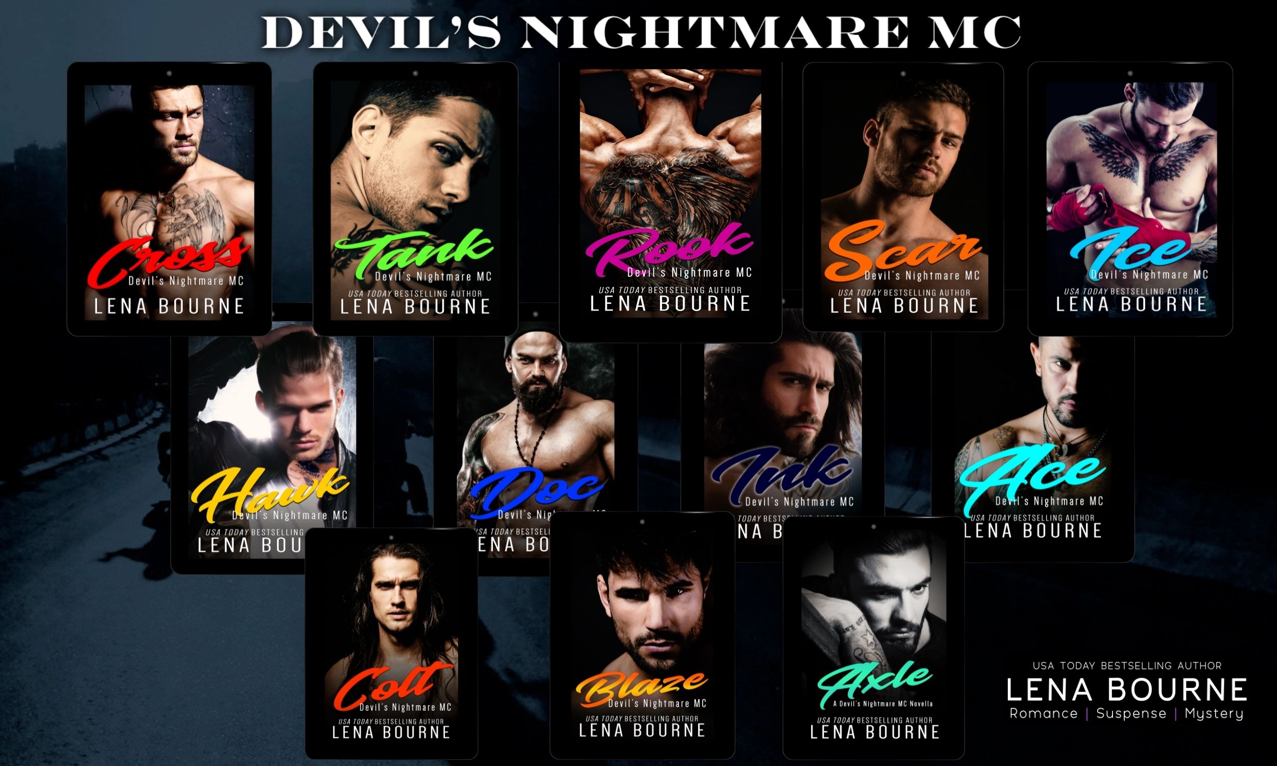 DN Complete Series Banner | Lena Bourne - Romance & Mystery Author